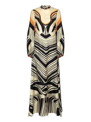 Raquel Diniz Printed Twill Kaftan - Multi