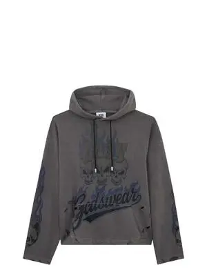 Gcds Graphic Print Hoodie - Grey