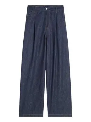 Dries Van Noten Pleated Wide-leg Jeans - Blue