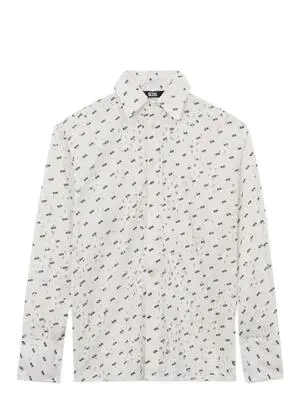 Gcds White Floral Embroidered Shirt - Multi