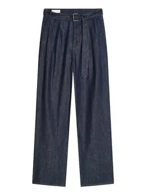 Dries Van Noten Wide-leg Belted Jeans - Blue
