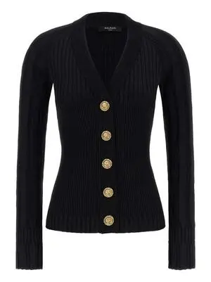 Balmain Buttoned Cardigan - Black