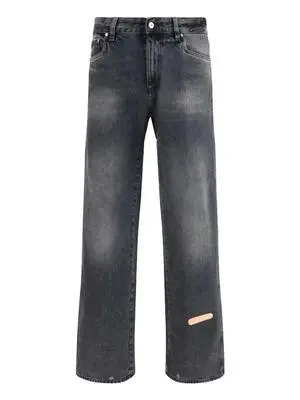 PDF Jeans With Graphic Patches - Blue