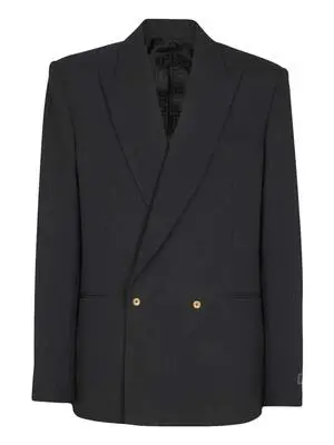 Balmain Double-breasted Wool Blazer - Black