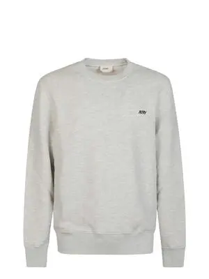 AUTRY Crewneck Sweatshirt With Embroidered Logo - Grey