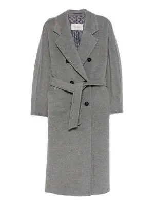 Max Mara Double-breasted Belted Coat - Grey