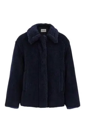Max Mara Teddy Alpaca And Wool Coat - Blue