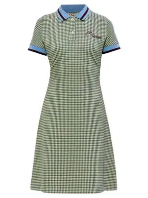 Marni Short Sleeve Checked Polo Dress - Multi