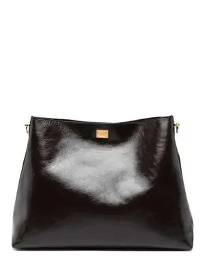 Marni Dolce & Gabbana Logo Plaque Shoulder Bag Brown