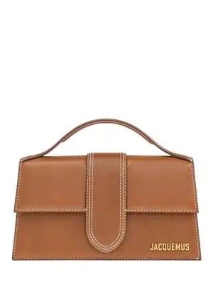 Jacquemus Big Bambino Top Handle Bag In Calfskin - Brown