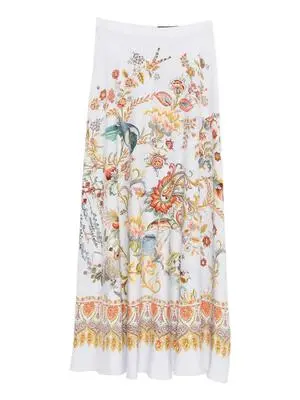 Etro Long Floral Semi-circle Skirt - Multi