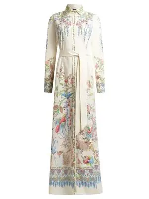Etro Printed Long Sleeve Shirt Dress - Multi