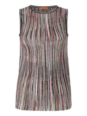 Missoni Striped Sequin Embellished Top - Multi