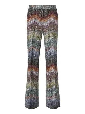 Missoni Sequined Zigzag Weave Trousers - Multi