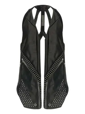 Rick Owens Temple Leather Vest - Black