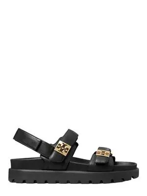 Tory Burch Mellow Sport Sandals With Logo Detail - Black