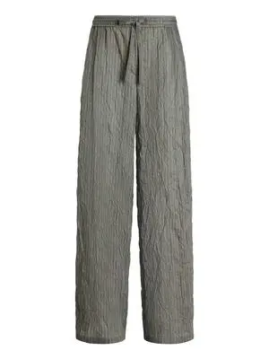 Dolce & Gabbana Vanity Linen Blend Wide Leg Trousers - Multi