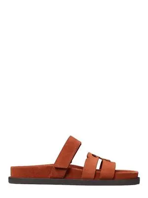 Tory Burch Ines Logo Plaque Sandals - Red
