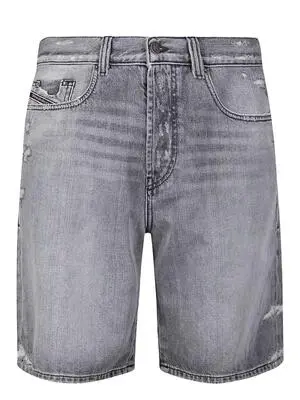 DIESEL® Distressed Denim Shorts - Grey