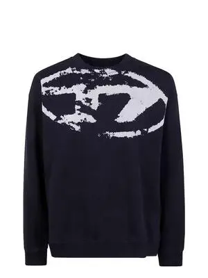 DIESEL® S-boxt-n5 Printed Sweatshirt - Black