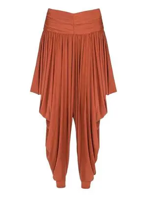 Balmain Tapered Pleated Trousers - Red