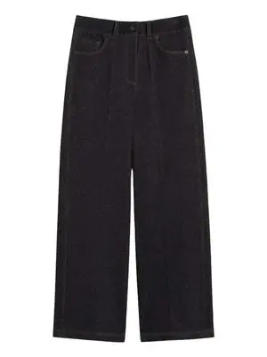 Max Mara Denim-effect Jersey Trousers - Blue