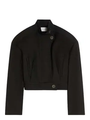 Sportmax Oversized Bomber Jacket With Detached Yoke - Black