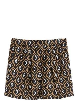 Max Mara Printed Silk Shorts - Black