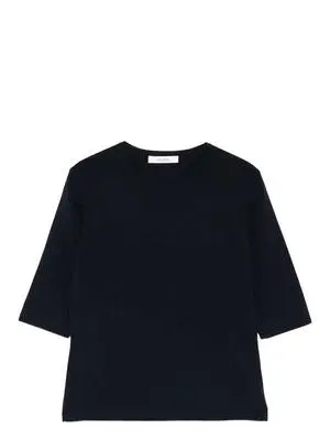 Max Mara Embossed Crewneck Top - Blue