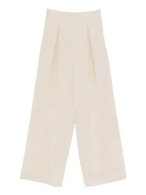 Max Mara Pleated Trousers - Brown