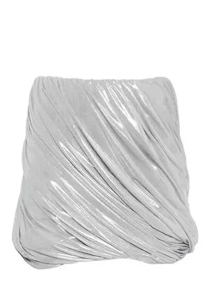 Norma Kamali Draped Mini Skirt - Metallic