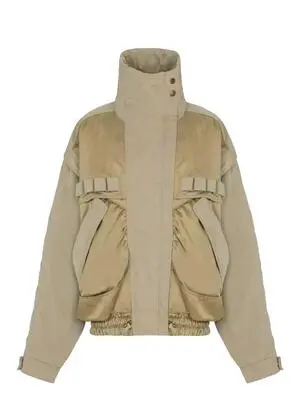 Balmain Quilted Bomber Jacket - Green