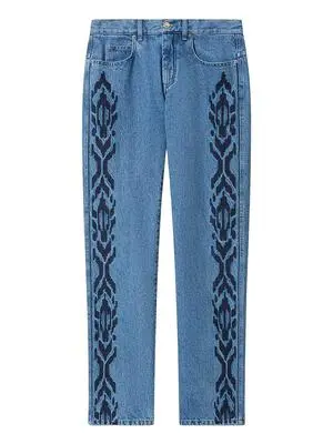 MARANT Lewys Jeans With Embroidery - Blue