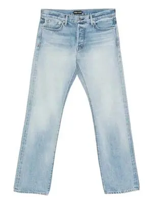 TOM FORD Faded Straight Leg Jeans - Blue