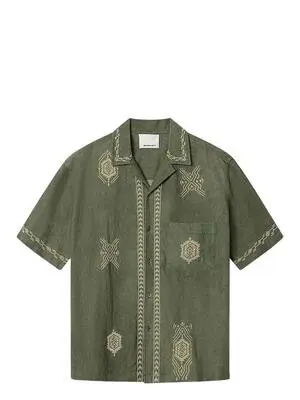 MARANT Zekim Shirt With Embroidery - Green