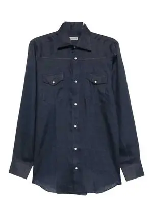 SARTORIO NAPOLI Linen Shirt - Blue