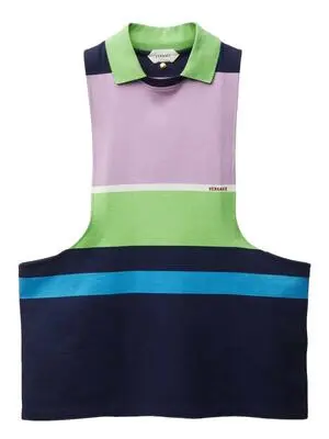 Versace Embroidered Striped Tank Top - Multi