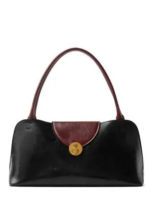Versace Vivian Medium Leather Crossbody Bag - Black