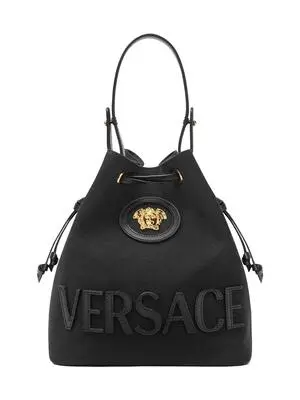 Versace La Medusa Bucket Bag - Black