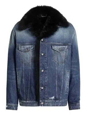 Kenzo Patchwork Denim Jacket - Blue