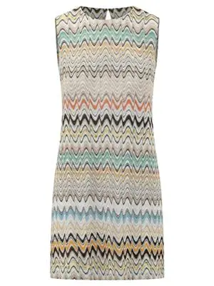 Missoni Zigzag Knit Sleeveless Mini Dress - Multi