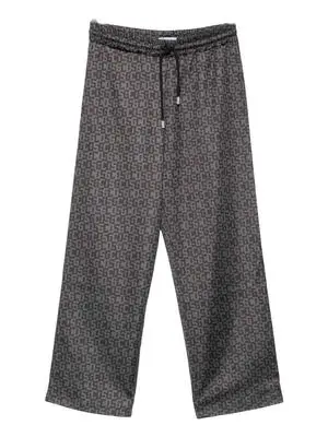 Gcds Monogram Logo" Nylon Trousers - Black