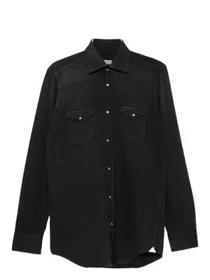 SARTORIO NAPOLI Shirt With Silver Buttons - Black