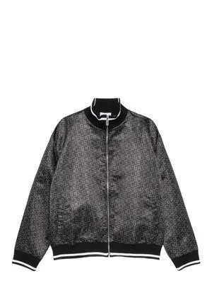 Gcds Monogram Logo Nylon Bomber Jacket - Black