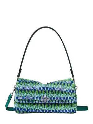 Tory Burch Small Charlie Beaded Crossbody Bag - Blue