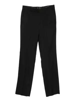 LARDINI Tailored Trousers With Pressed Crease - Black
