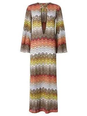 Missoni Long Chevron Pattern Dress - Multi