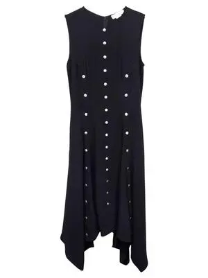 Stella McCartney Midi Dress With Snap Buttons - Black