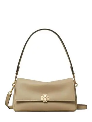 Tory Burch Charlie Small Leather Shoulder Bag - Grey