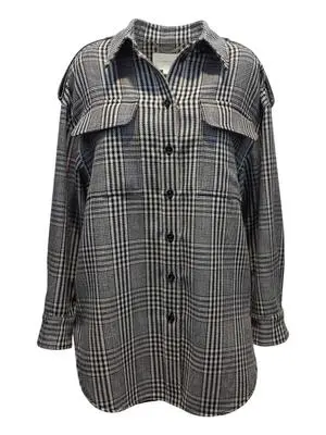 Stella McCartney Plaid Wool Shirt - Grey